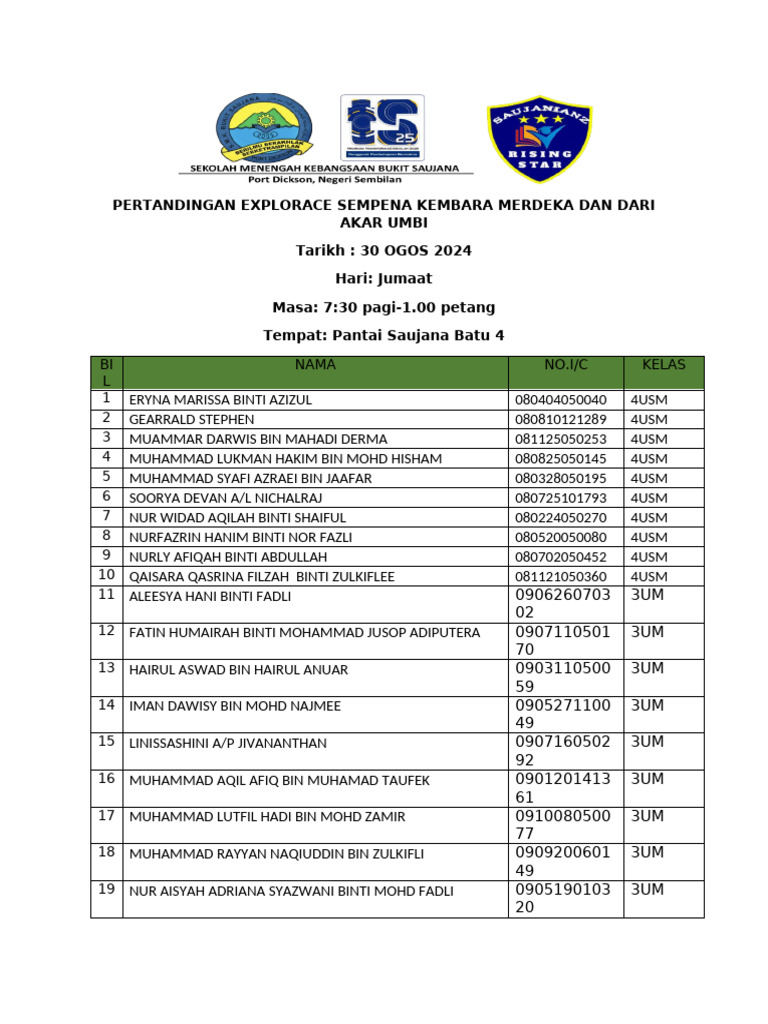 Pertandingan Explorace Kembara Merdeka 2024 | PDF