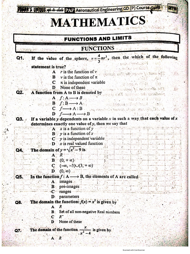 Dogars Cae Paf Maths Mcqs | PDF