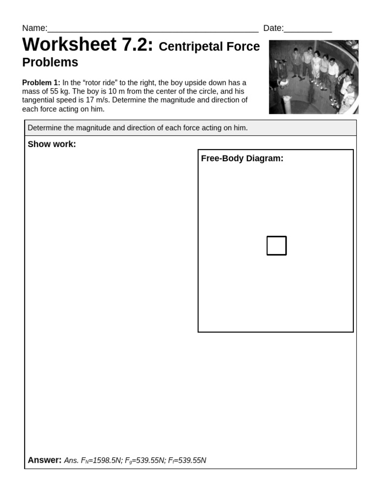 Centripetal Force Problems IB Physics | PDF | Force | Acceleration