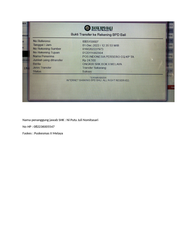 Nama Penanggung Jawab SHK | PDF