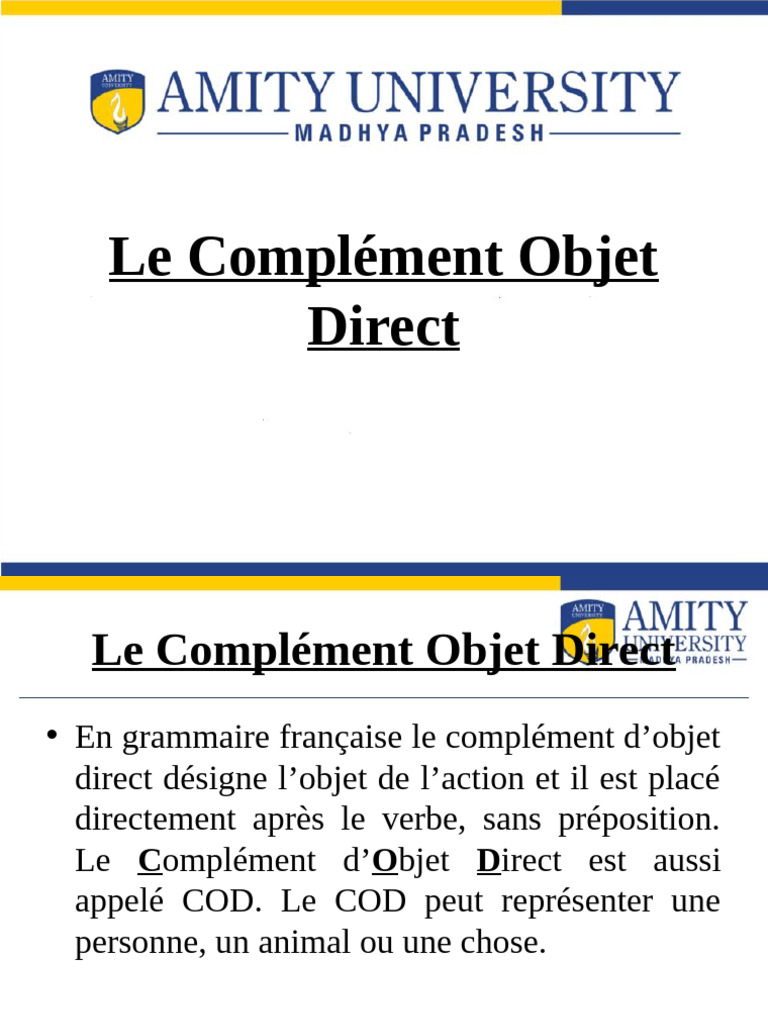 Les Pronoms Compléments Directs | PDF | Pronom | Nombre grammatical