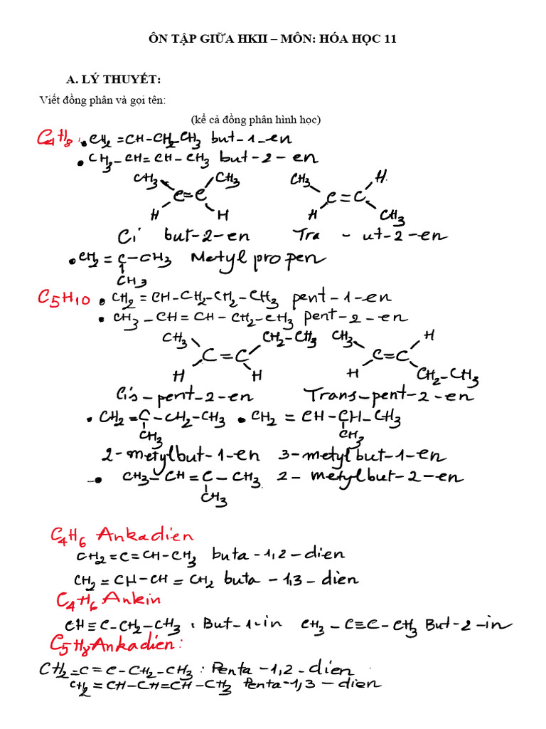 Hóa-11-Giữa-HKII DA | PDF