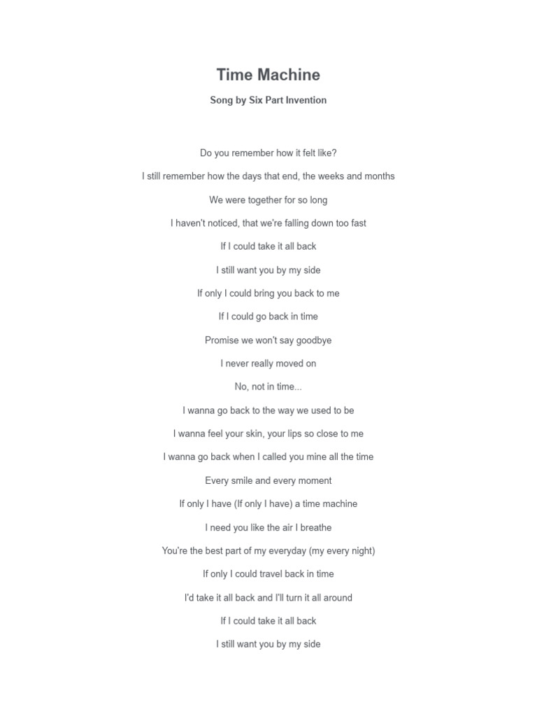 Six Part Invention Songs Lyrics Compilation | PDF | Language Arts ...