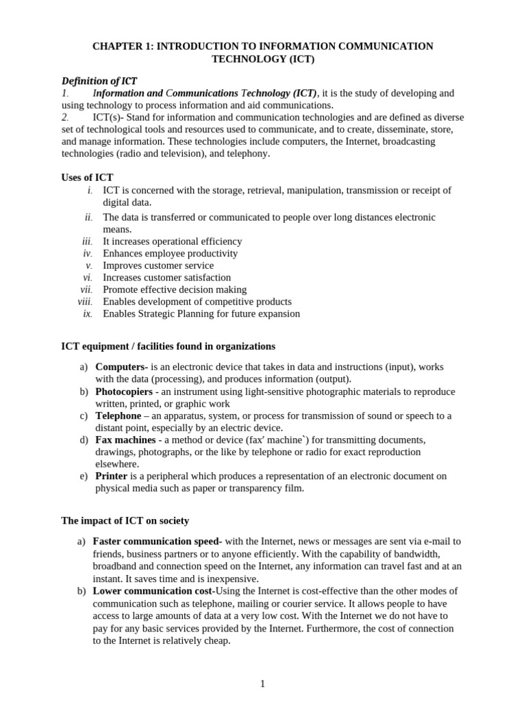 Introduction to ICT Basics | PDF | Computer Data Storage | Floppy Disk