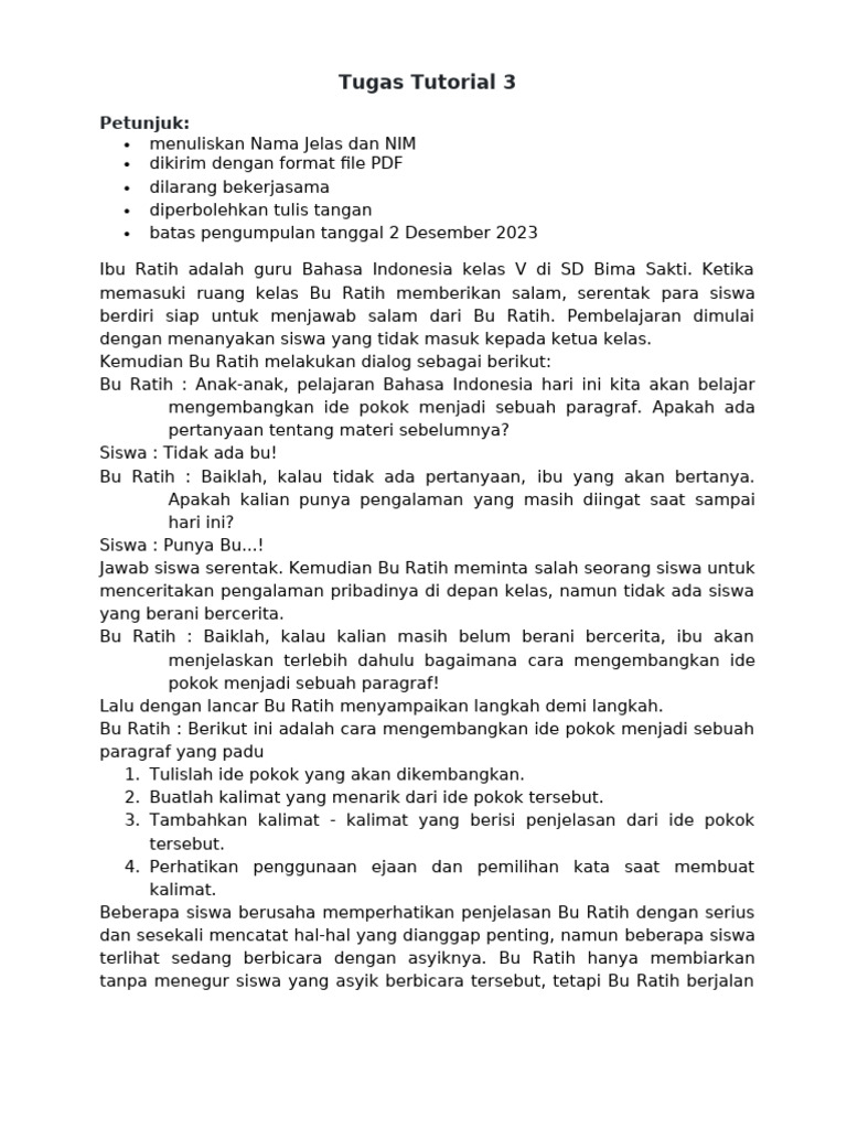 Tugas Tutorial 2 Tugas Akhir Program 2023 Ganjil | PDF