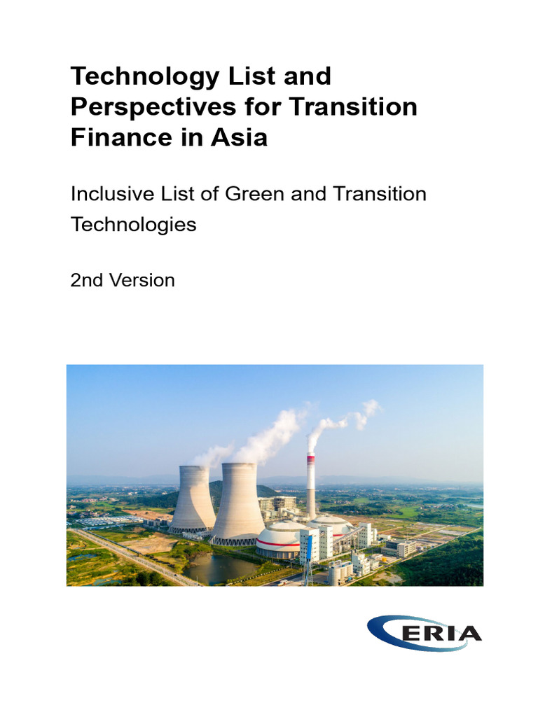 Technology List and Perspectives For Transition Finance in Asia 2nd Ver ...