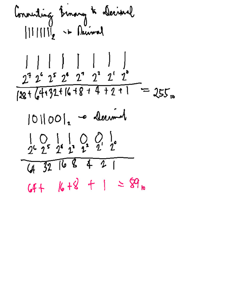 Example of Converting To Binary To Decimal | PDF