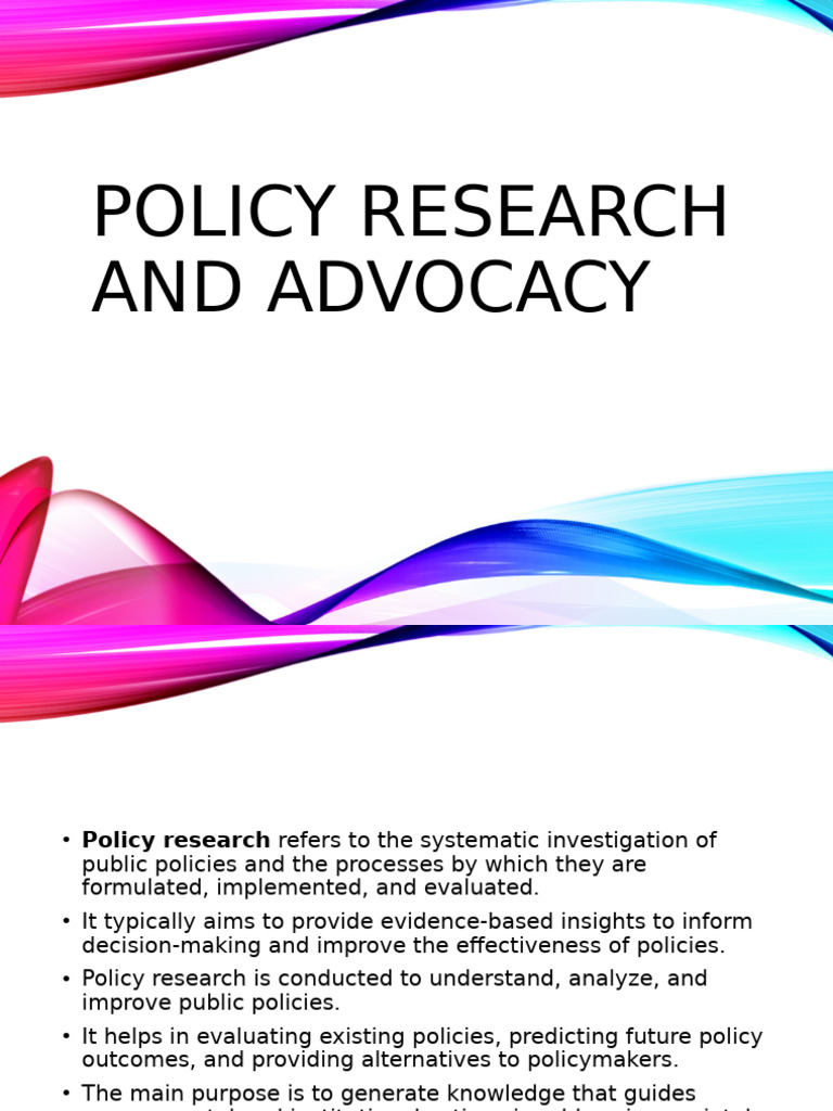 Policy Research & Advocacy Guide | PDF | Policy | Case Study