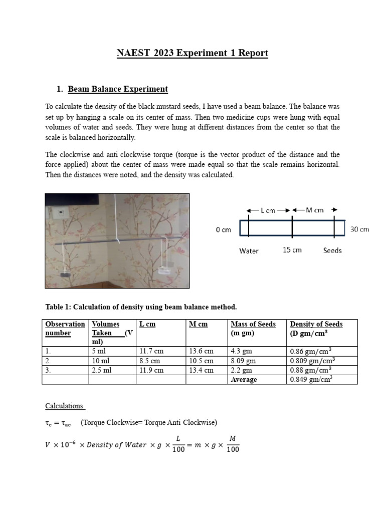 Anuneet Gupta EXPT 1 | PDF | Density | Volume