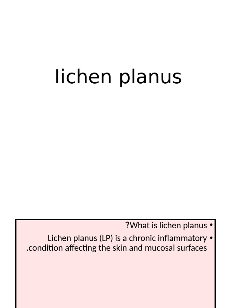 Lichen Planus: Causes, Symptoms, Treatment | PDF | Clinical Medicine ...