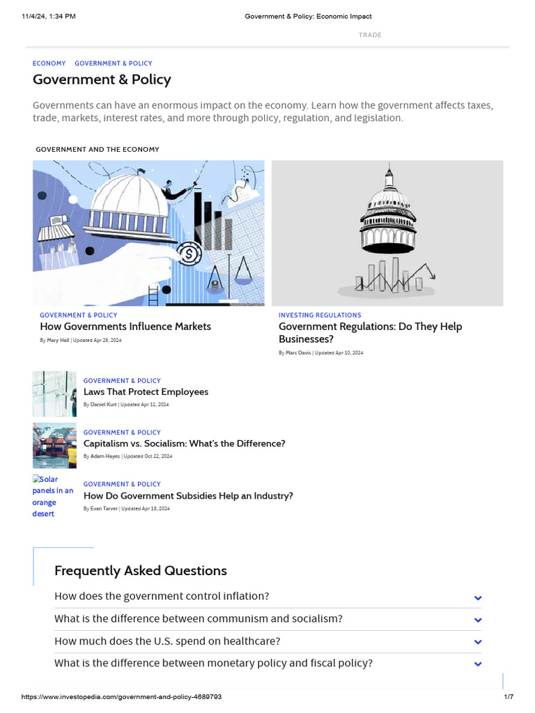 Government & Policy_ Economic Impact | PDF | Interest Rates | Loans