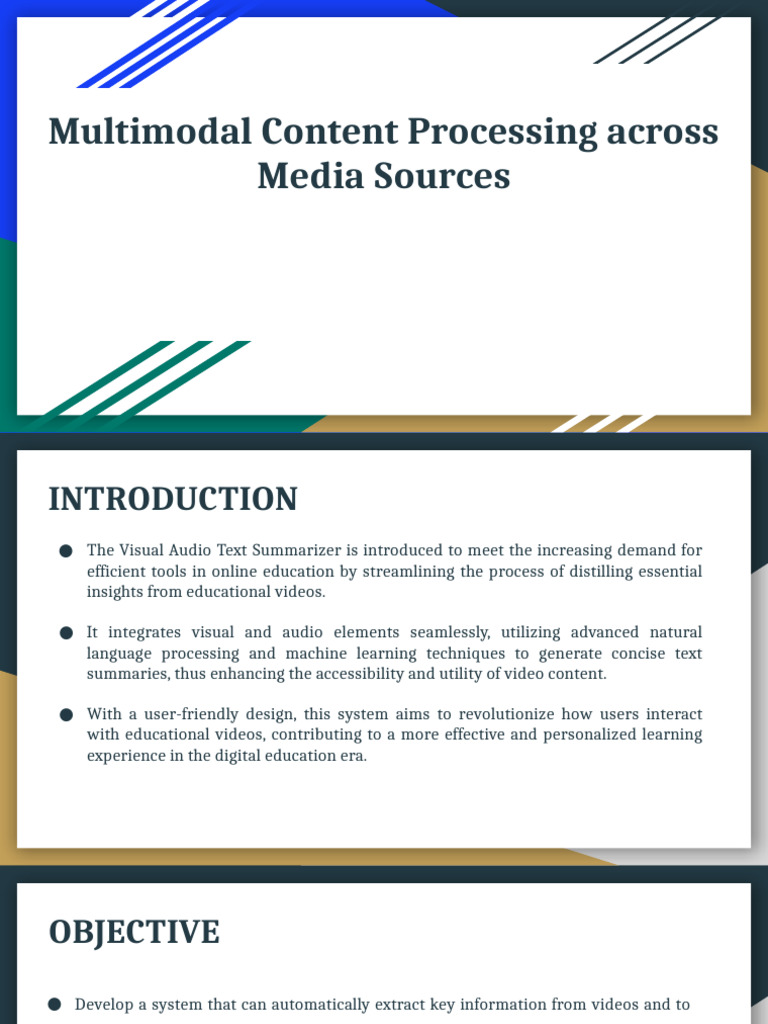 Multimodal Content Processing Across Media Sources | PDF | Usability ...