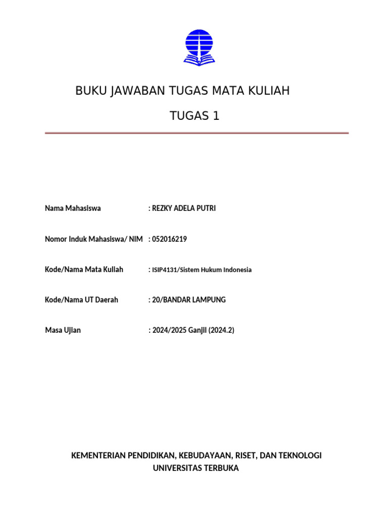 TMK 1 Isip4131 Rezky Adela Putri | PDF
