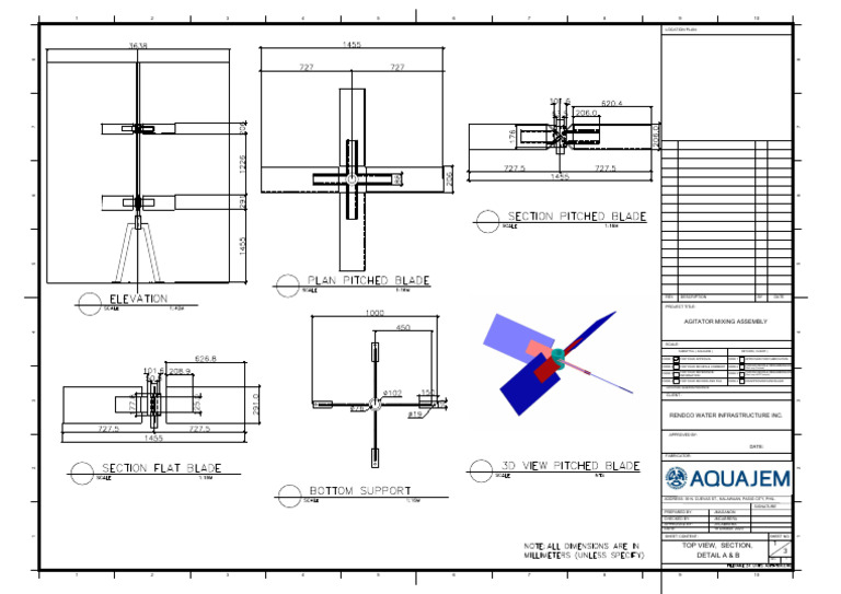 24 Units Agitator-24 Units Agitator Shop Drawing | PDF