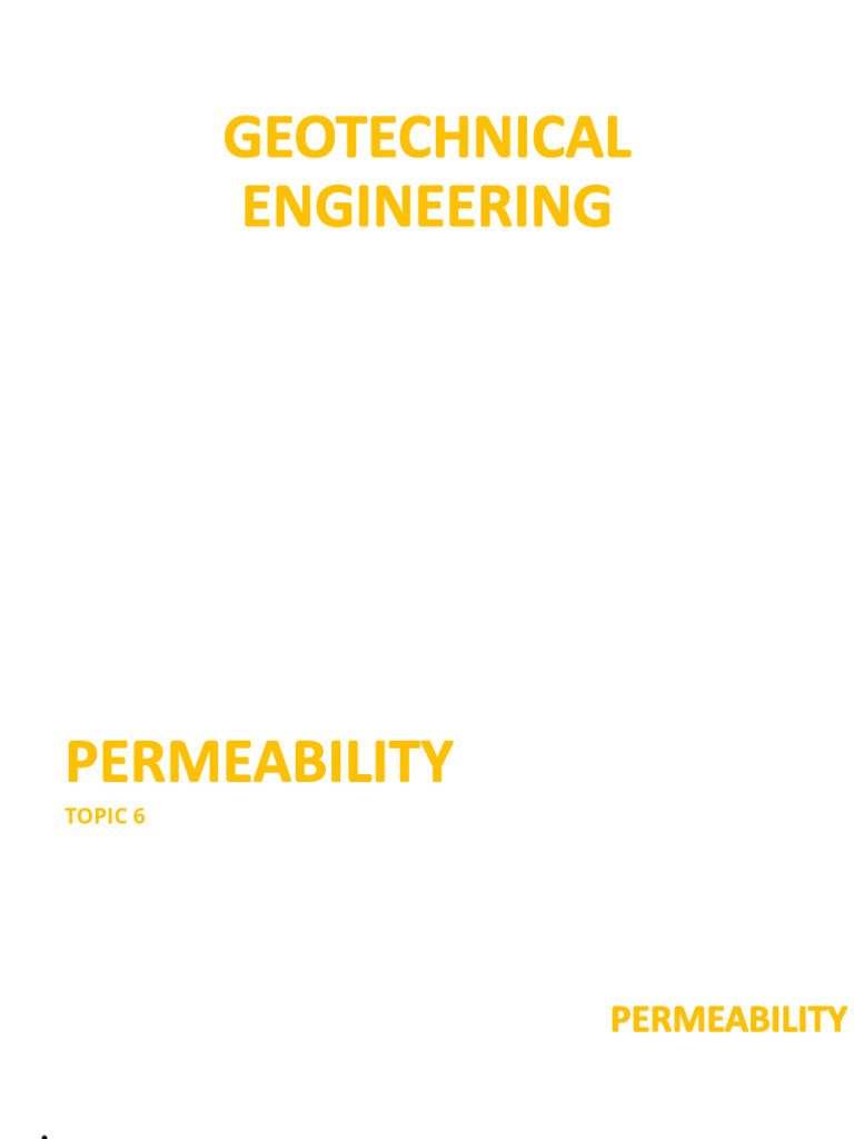 Geotech Permeability Part 1 | PDF | Earth Sciences | Chemical Engineering