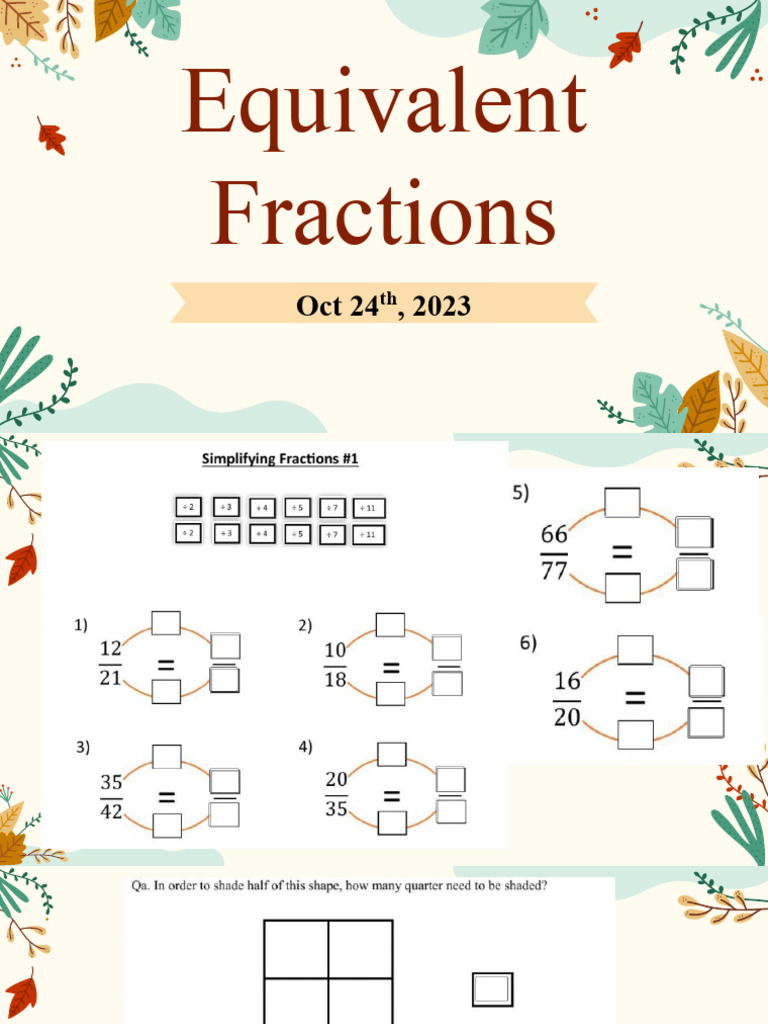 Understanding Equivalent Fractions | PDF