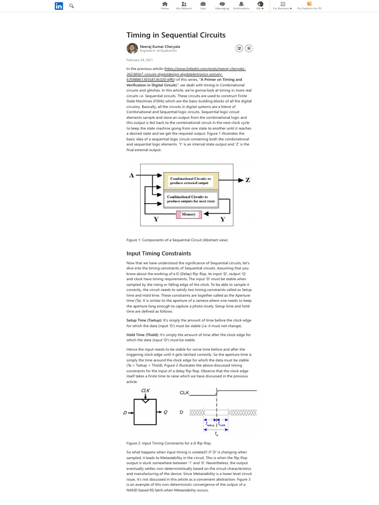 Timing in Sequential Circuits - LinkedIn | PDF | Electrical Engineering | Electronics