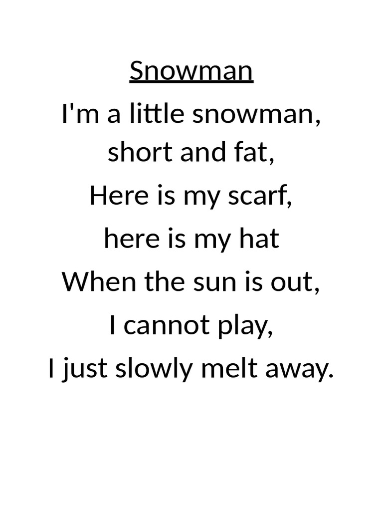 Snowman | PDF