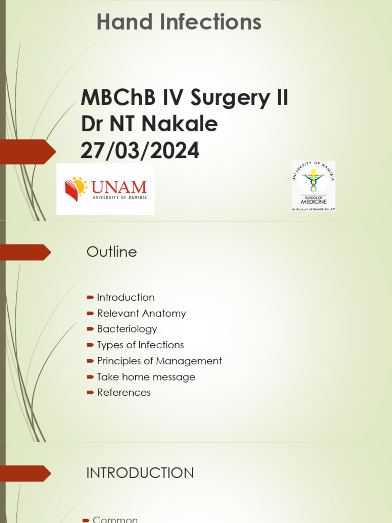 Hand Infections | PDF | Hand | Finger