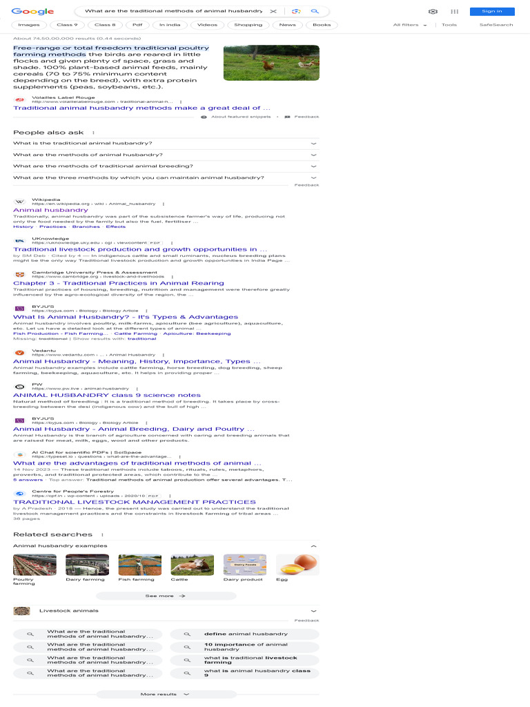 What Are The Traditional Methods of Animal Husbandry - Google Search ...