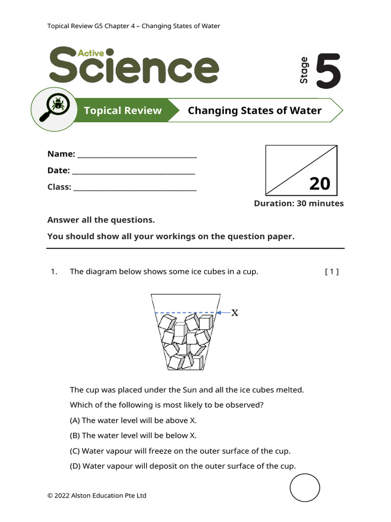 Active_Science_5_C4_Topical_Review_a32a2a9f307dd47 | PDF | Water | Ice