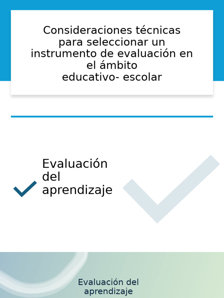 Evaluación Del Aprendizaje | PDF | Evaluación | Cognición