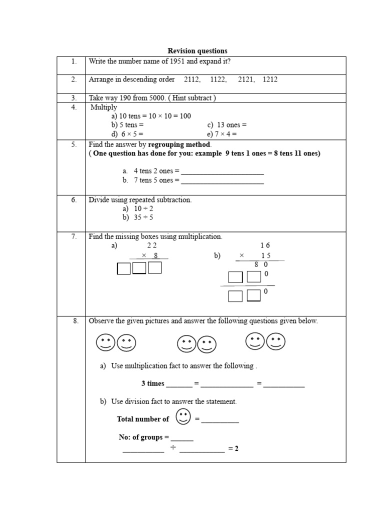 Class 3 Maths Question Paper | PDF | Teaching Methods & Materials | Art