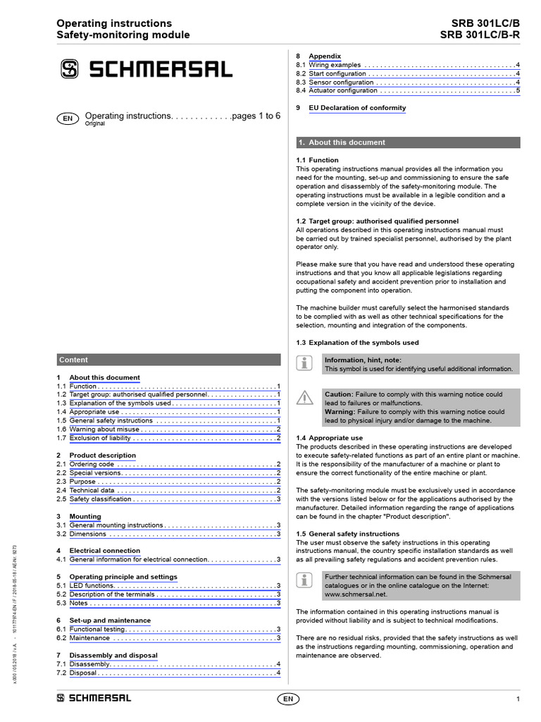 Man Mec Mrl-srb-301lc-b Sen Ain v2 | PDF | Relay | Fuse (Electrical)