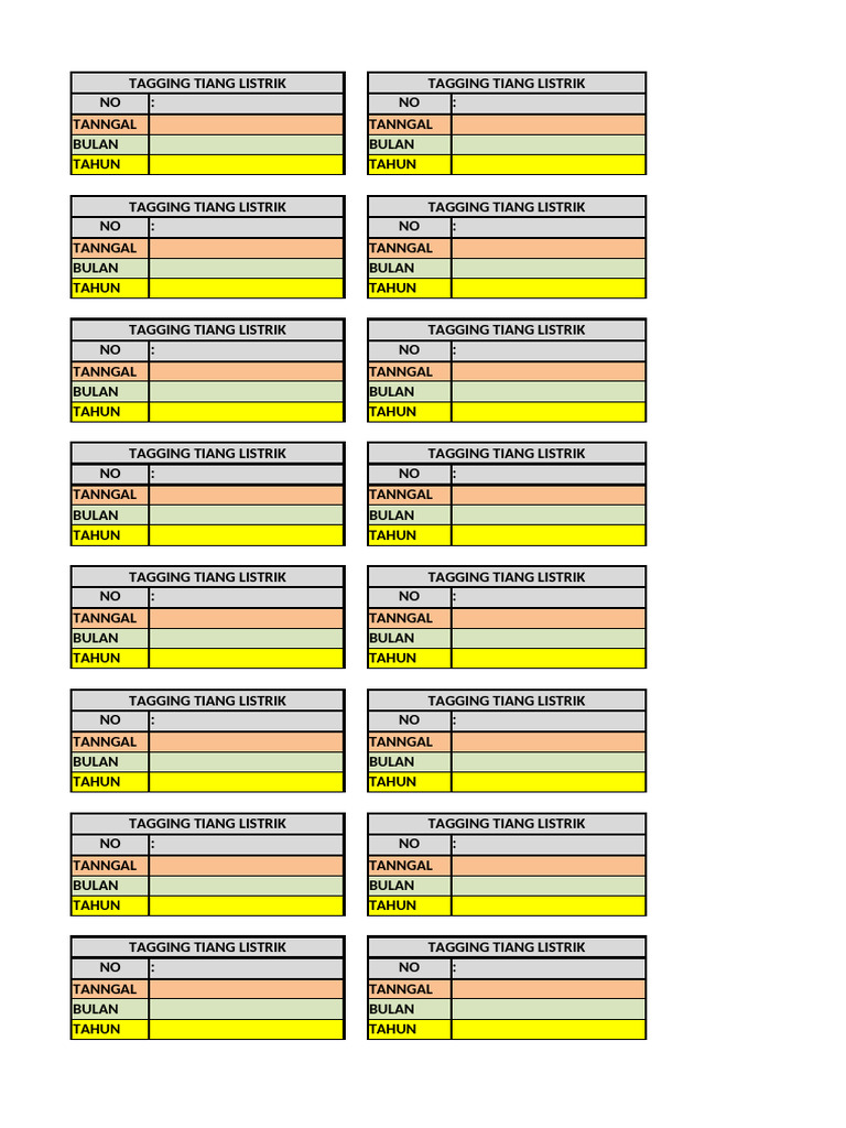 Tagging Tiang Listrik 2023 | PDF