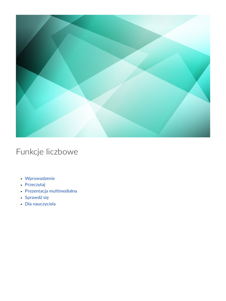Funkcje Liczbowe | PDF