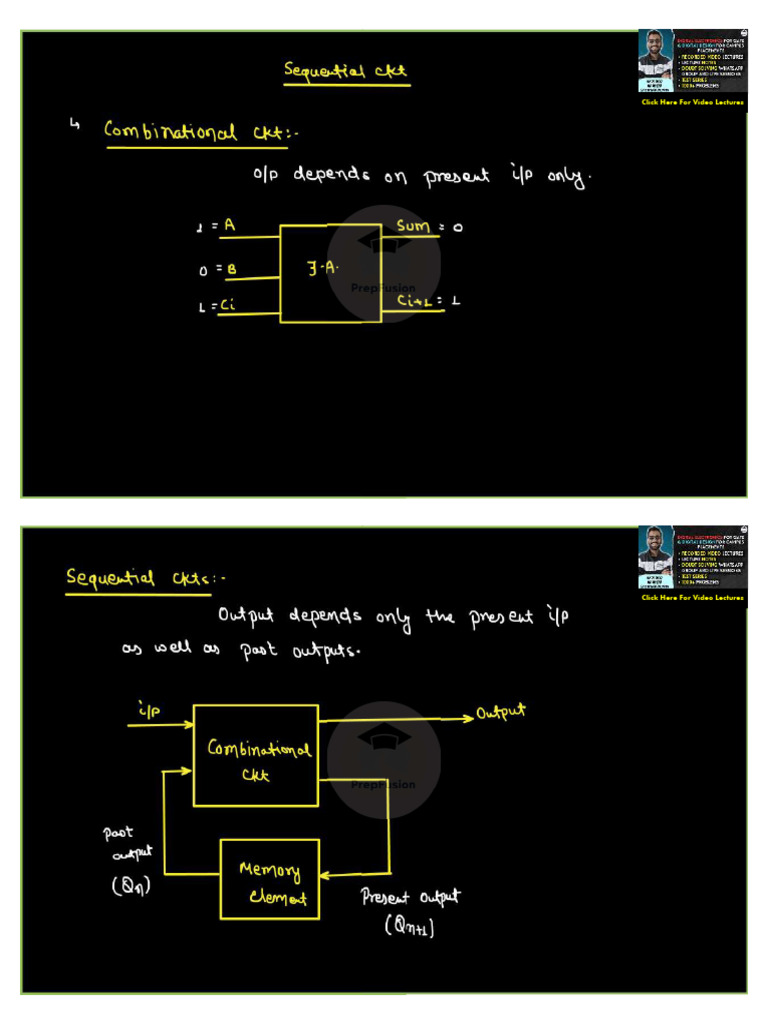 Sequential Circuits for GATE & Placements | PDF | Digital Electronics ...