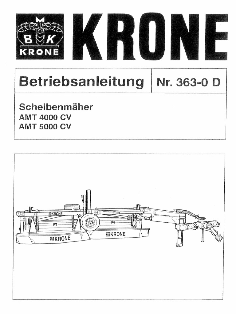 Krone AMT 5000 Betriebsanleitung | PDF