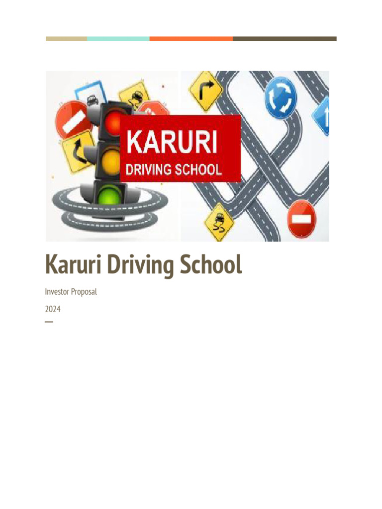Karuri Driving School Investor Proposal | PDF | Investing | Income
