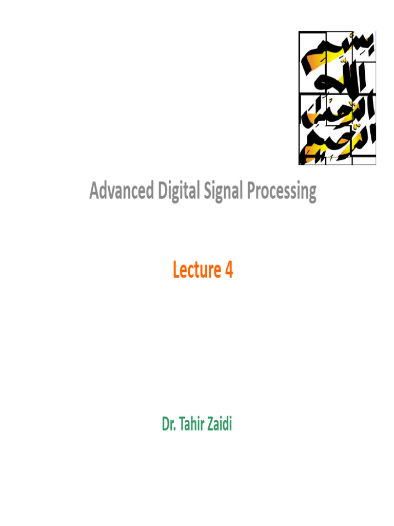 ADSP Lecture 4 | PDF