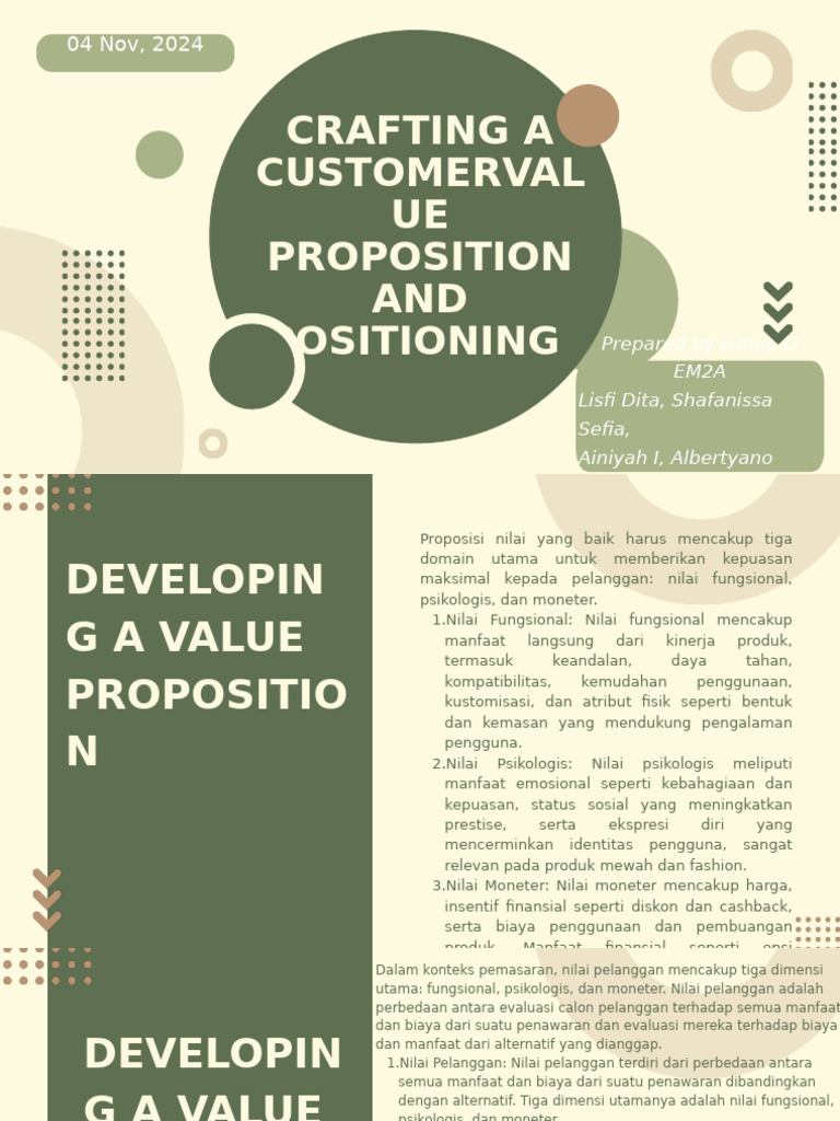 TM 8-Value Proposition and Positioning.group D EM2A | PDF
