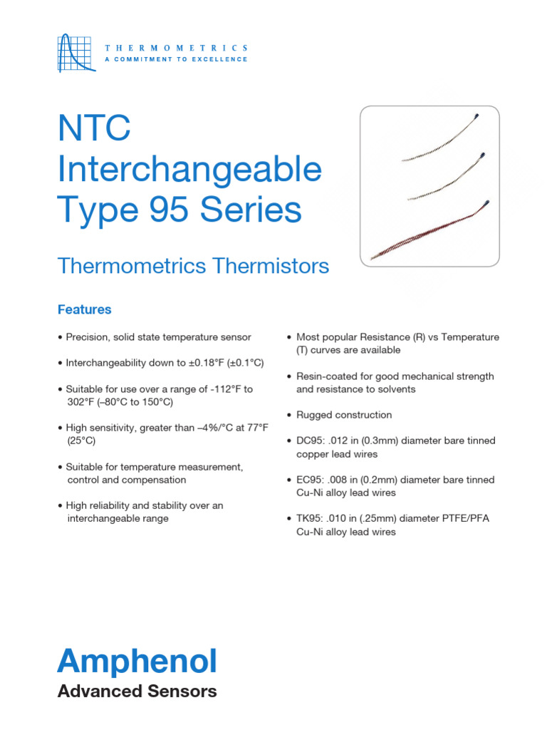 AAS 920 273G Thermometrics NTC Type 95 110117 Web - 1315869 | PDF ...