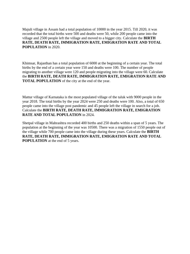 Numerical Problems | PDF | Social Science