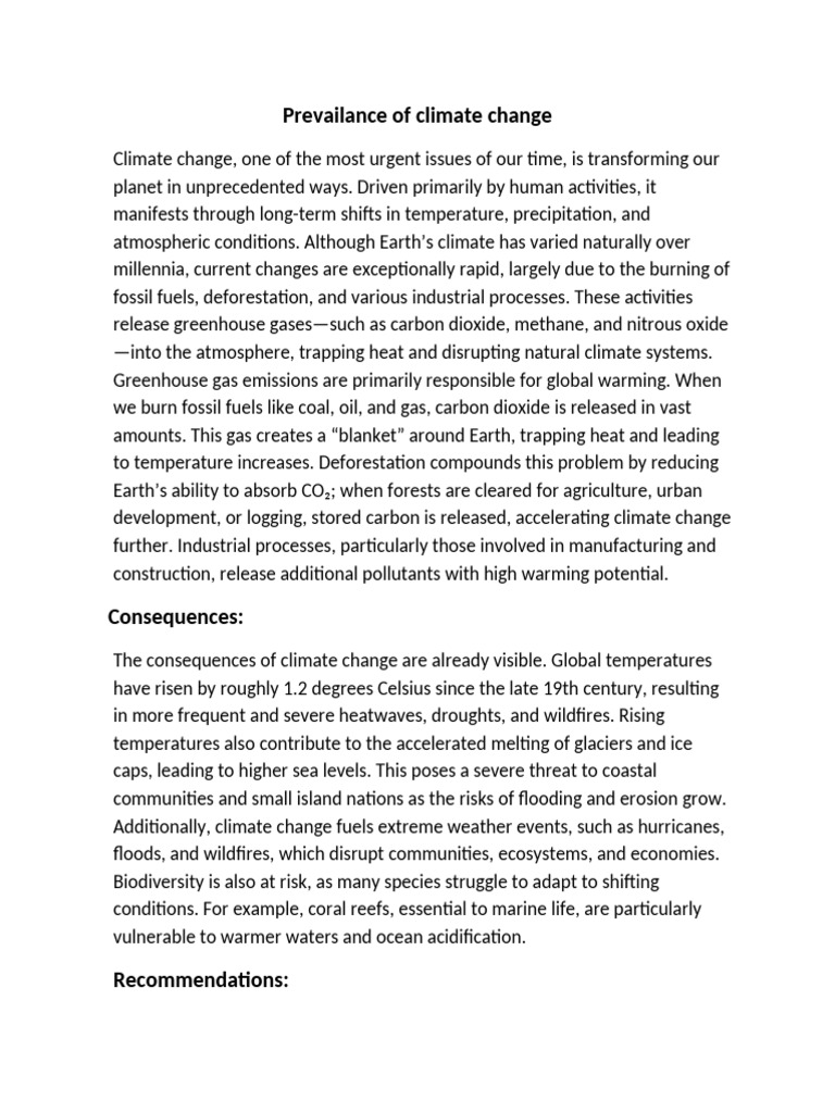 Prevailance of-WPS Office | PDF | Climate Change | Greenhouse Gas