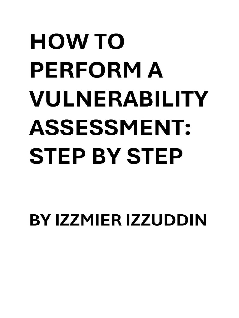 How To Perform Vulnerablıty | PDF