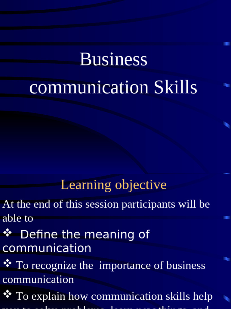 Essential Business Communication Skills | PDF | Communication | Body ...