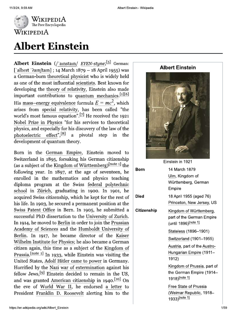 EINSTEIN | PDF