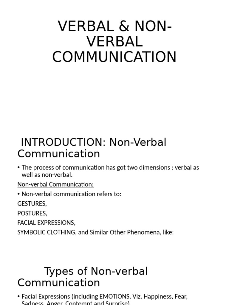 Non-Verbal Communication Basics | PDF | Career & Growth | Self-Improvement