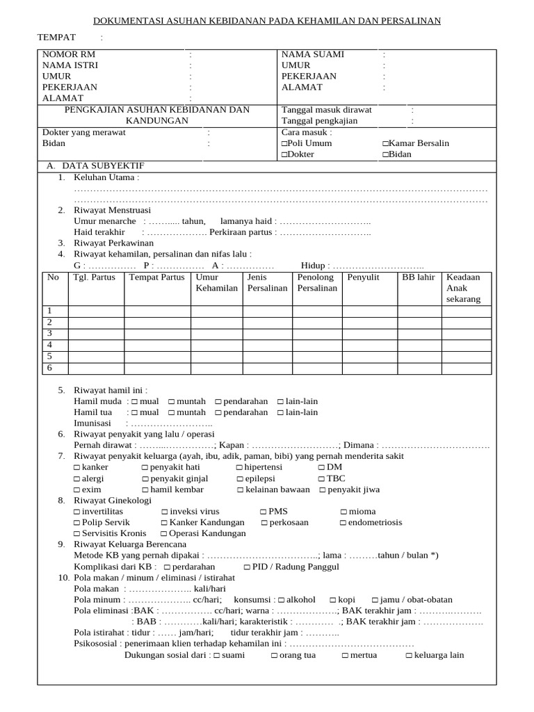 Dokumentasi Asuhan Kebidanan | PDF