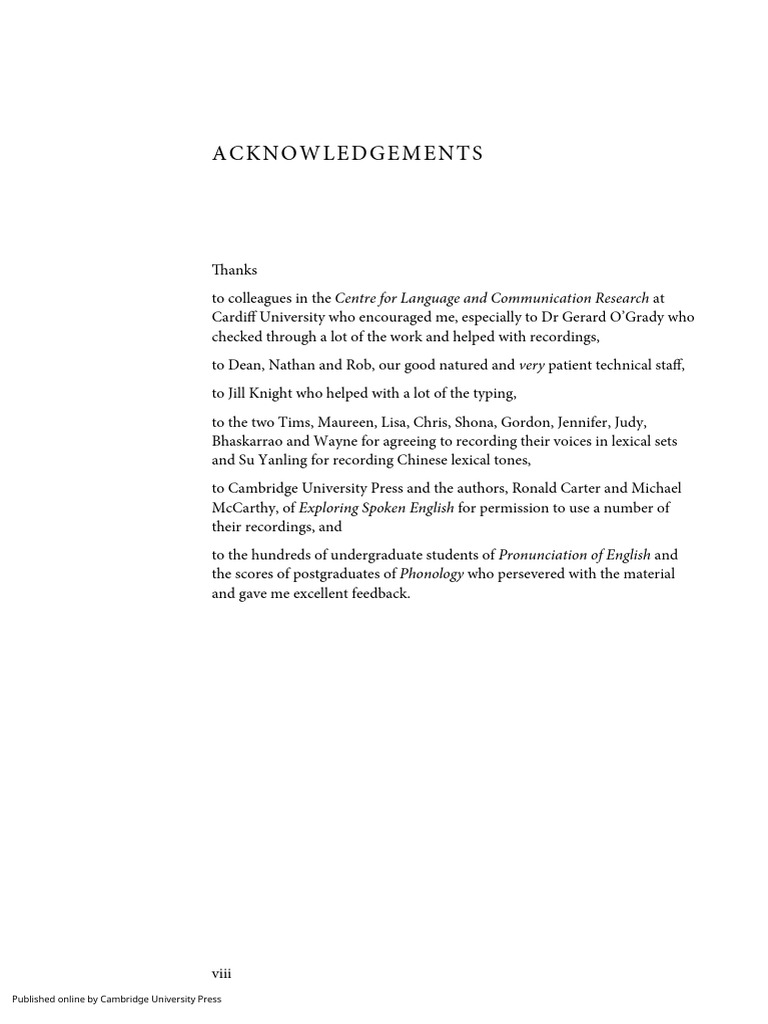 03.0 PP VIII VIII Acknowledgements | PDF
