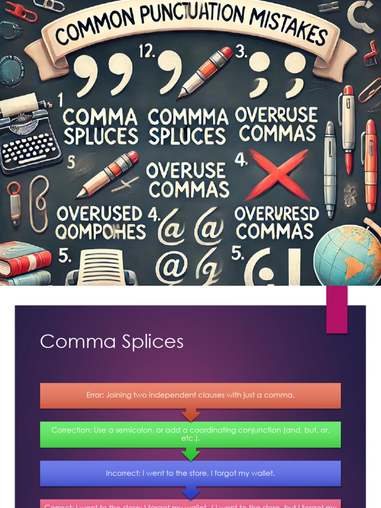 Punctuation Mistakes Presentation | PDF | Comma | Linguistics