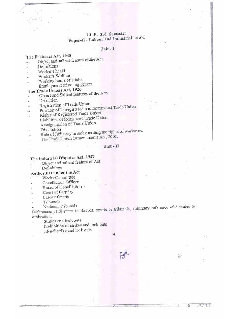 LL.B (Three Year Course) Part-2 Sem - 3 & 4 | PDF