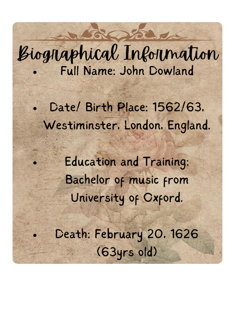 Biographical Info | PDF | Performing Arts