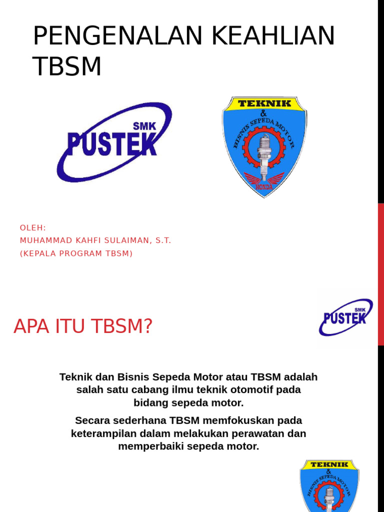 Pengenalan Keahlian TBSM | PDF | Bisnis | Teknologi & Rekayasa