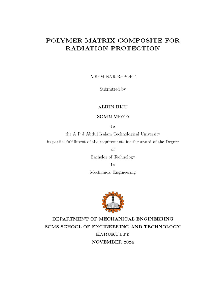Seminar Report Albin Biju Scm21me010 | PDF | Scattering | Radiation