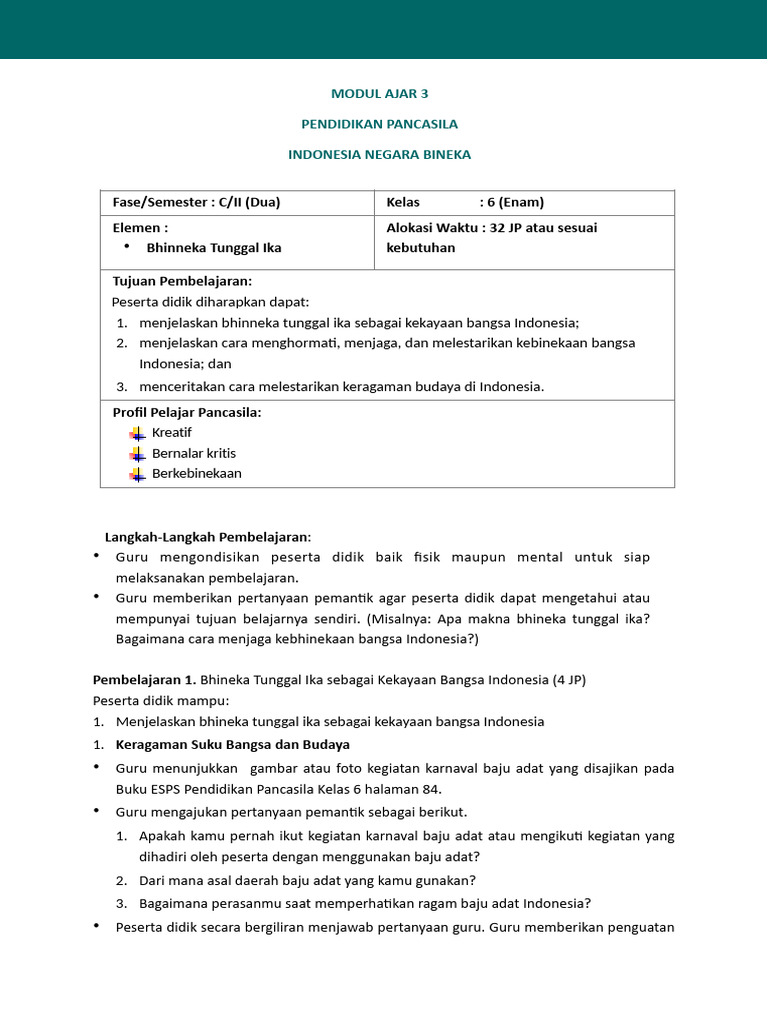 Modul Ajar Bab 3 | PDF